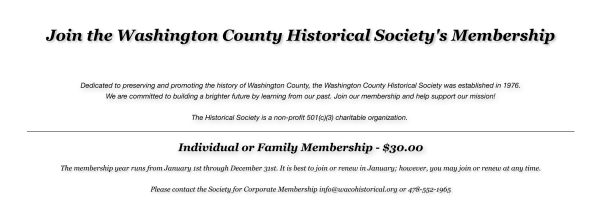 Membership – Washington County Historical Society